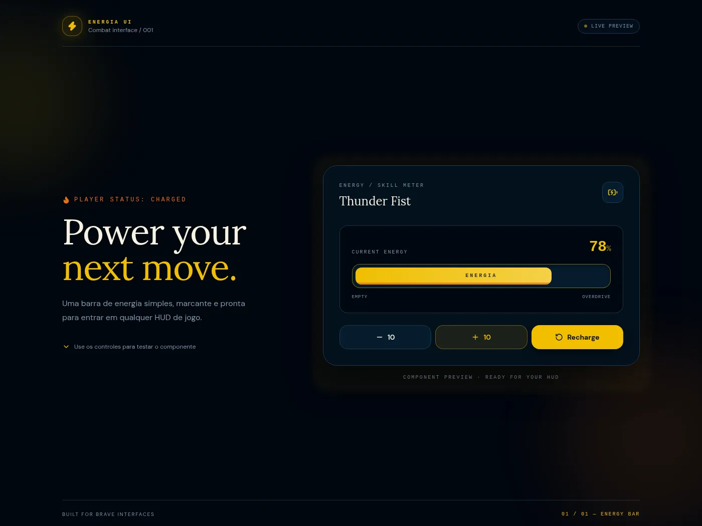Energia UI Bar