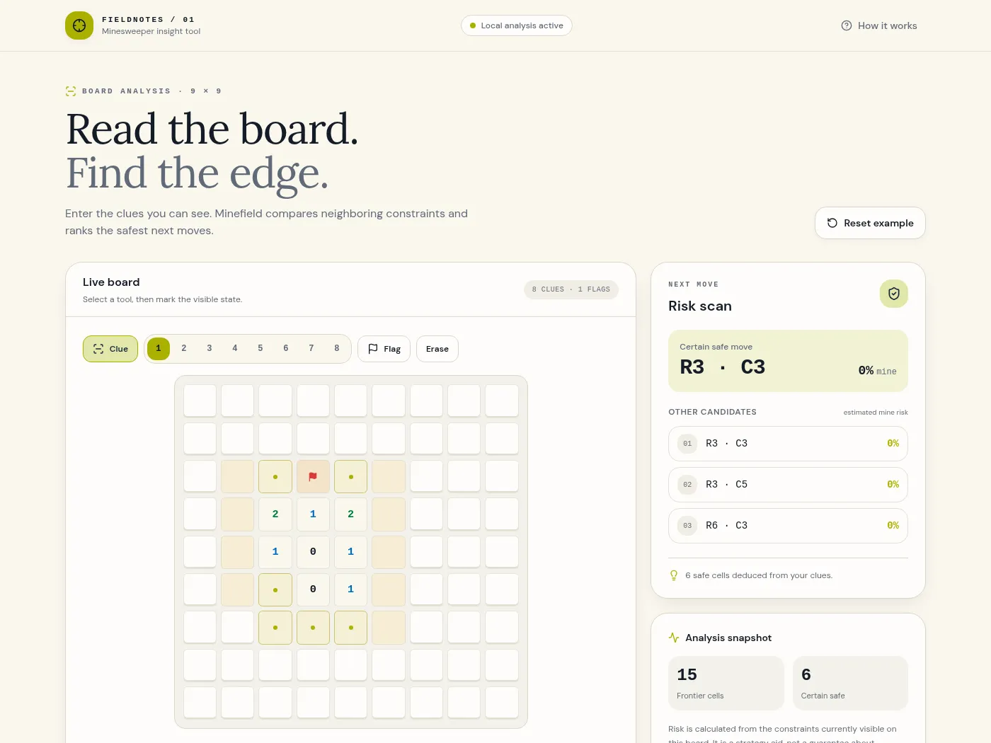 Minesweeper Insight Tool