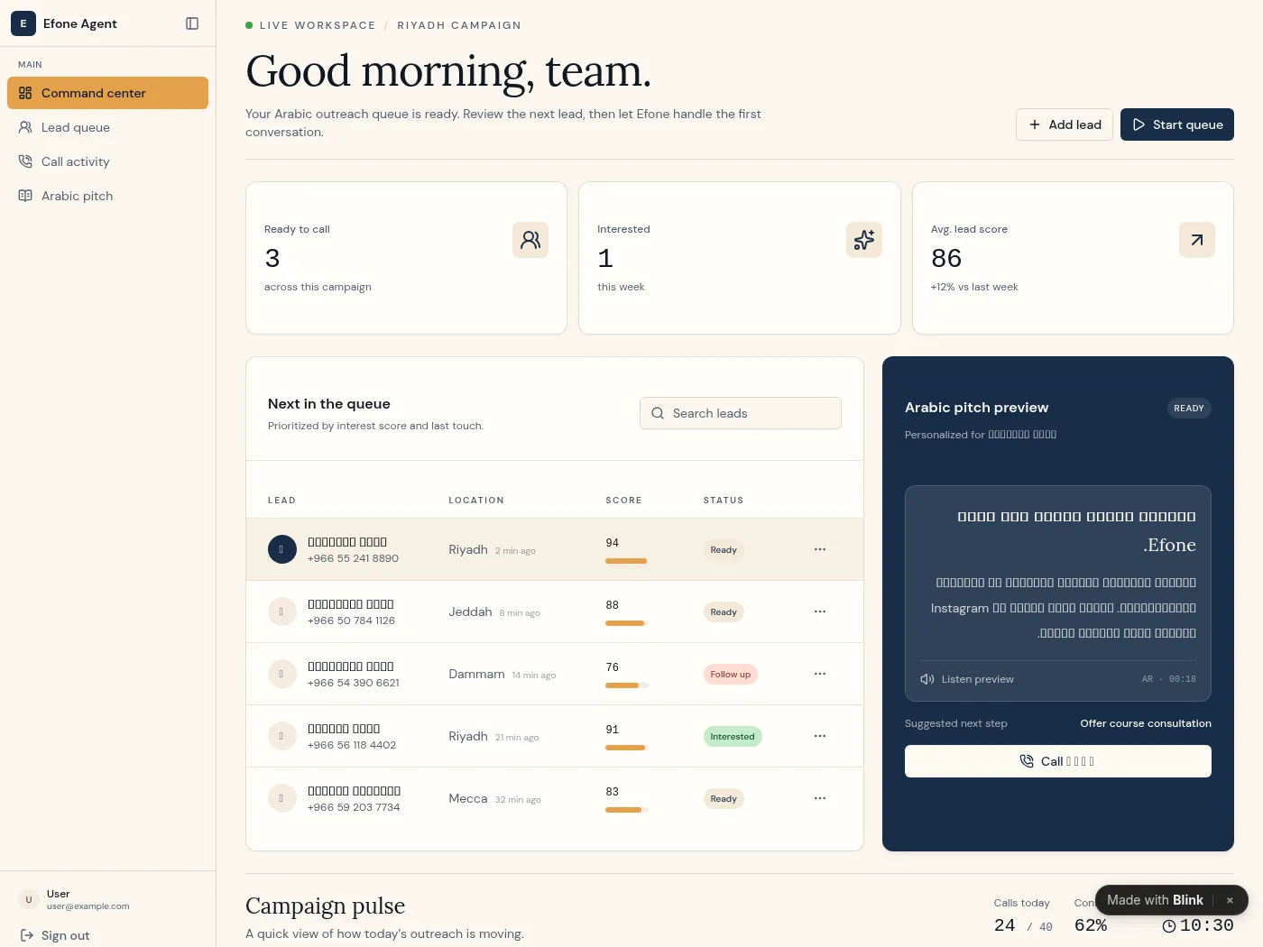 Efone Sales Agent AI