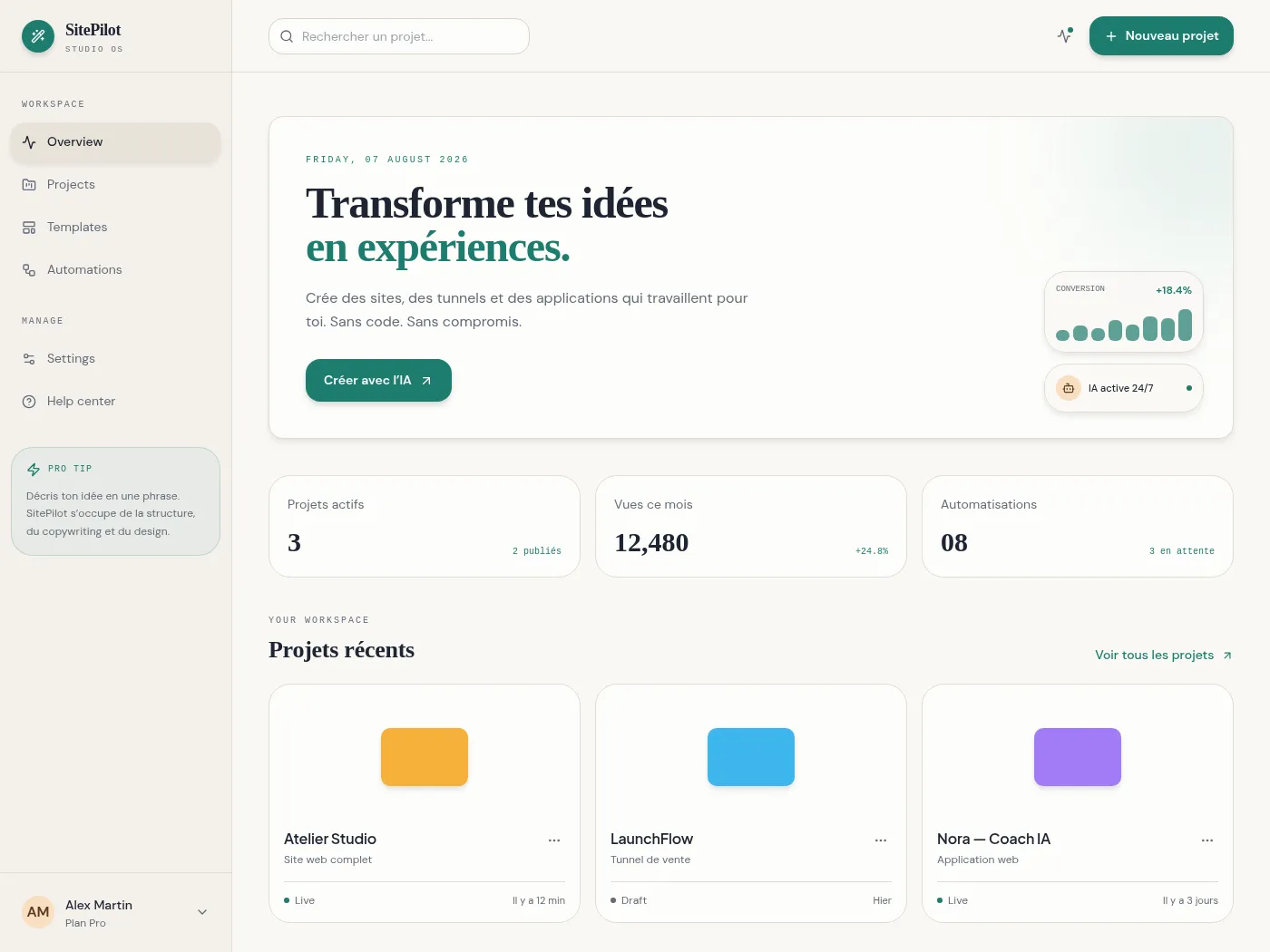 SaaS SiteBuilder Pro