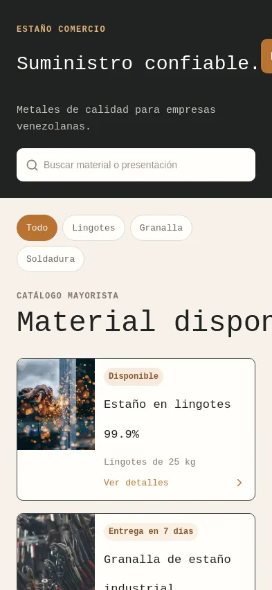 EstañoComercio Móvil