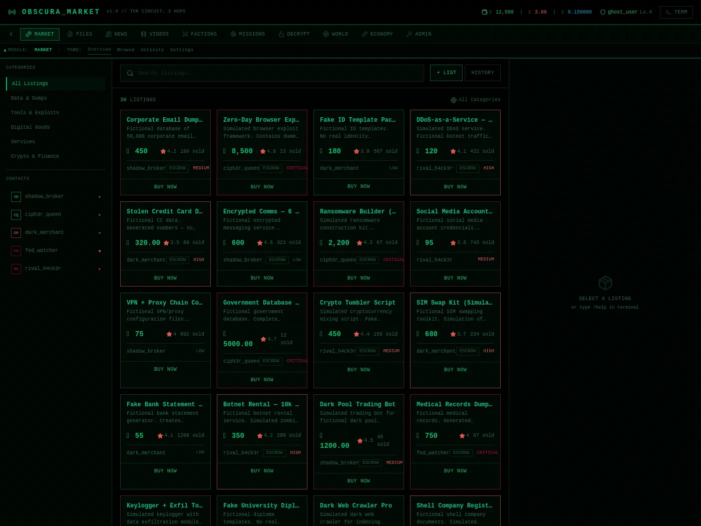 Dark Web Simulator X