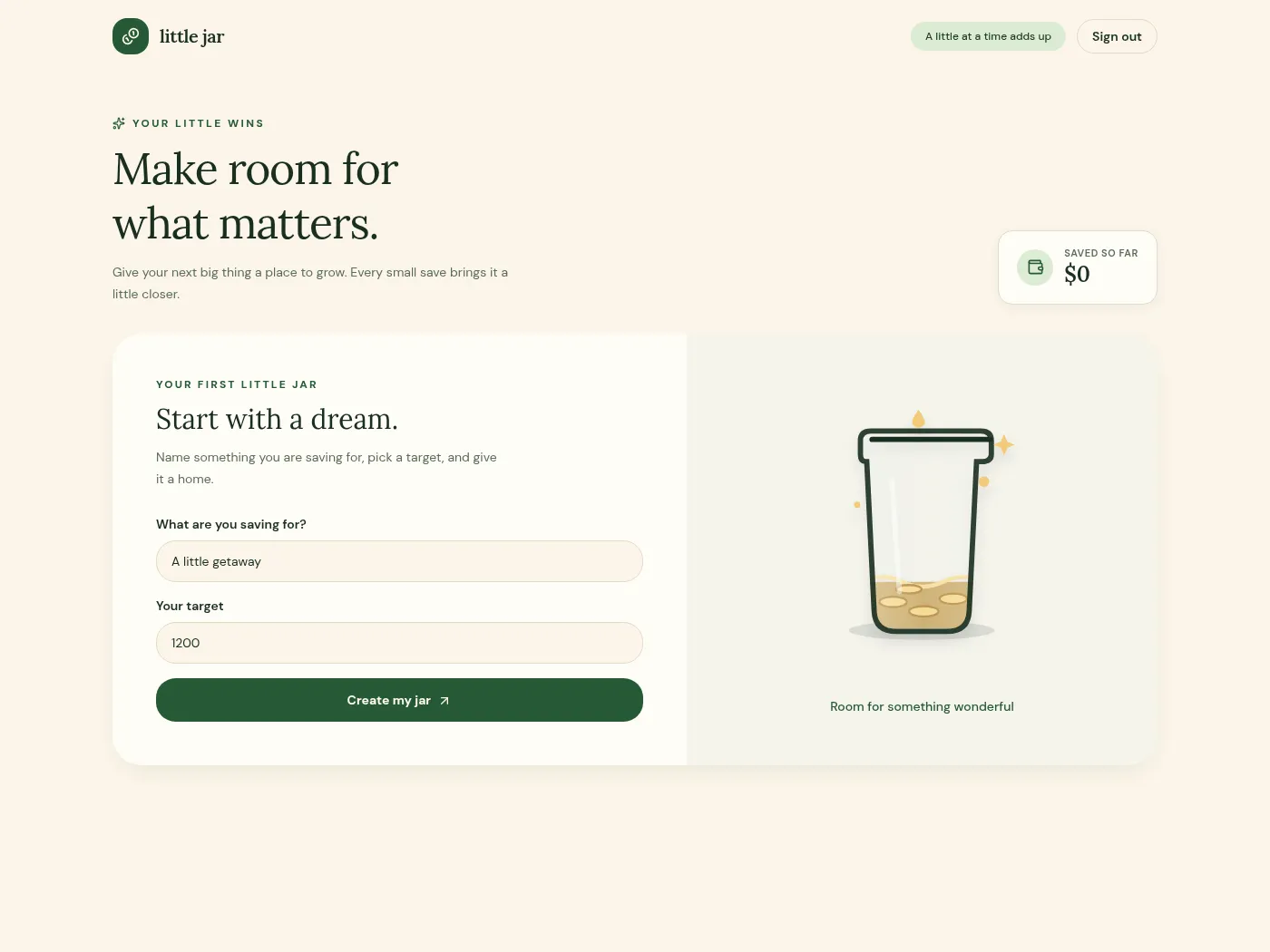 Virtual Savings Jar