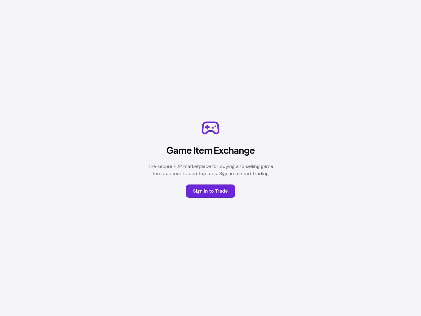 Peer Game Item Exchange