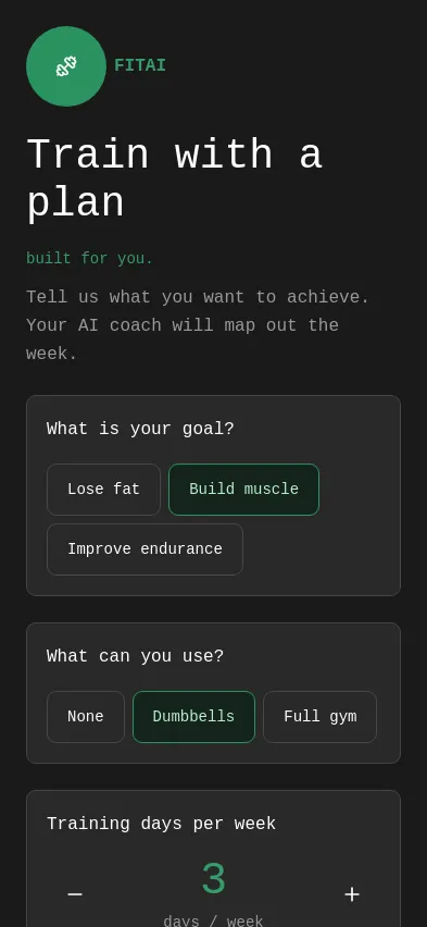 FitAI Planner