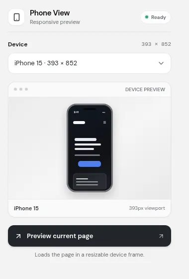 Phone View Simulator