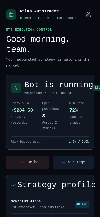 MetaTrader AutoTrader App