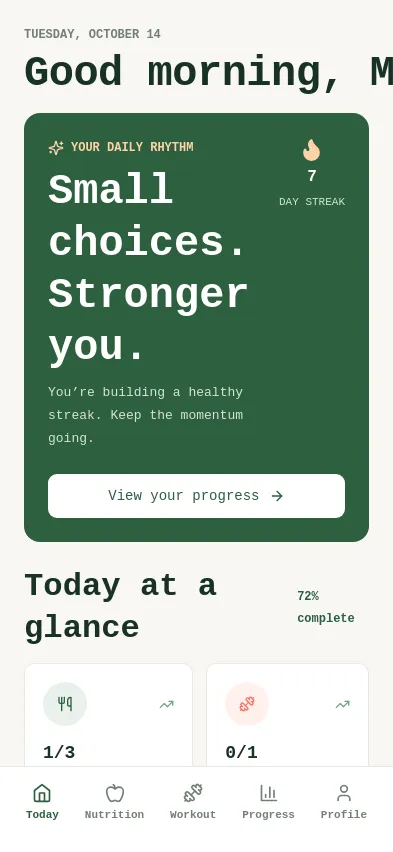 NutriFit Live Sync App