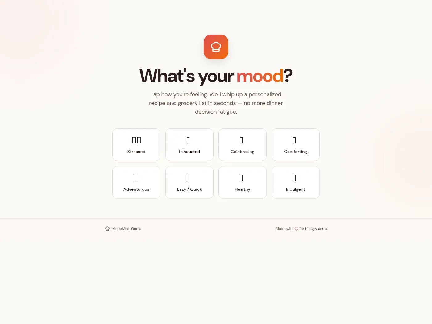 MoodMeal Genie