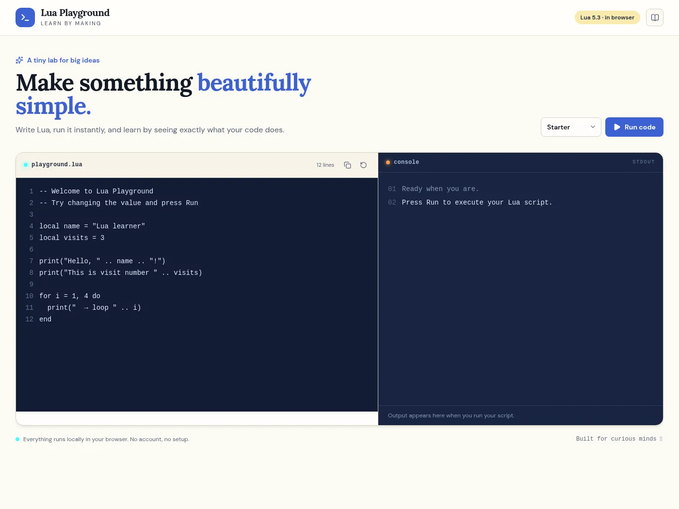 Lua Playground