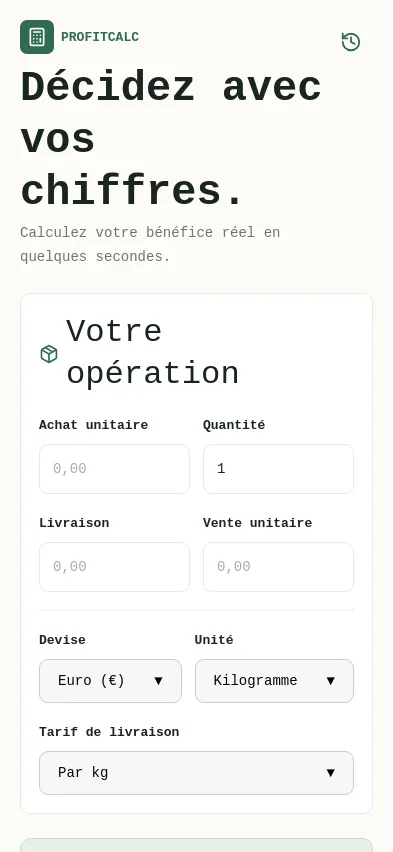ProfitCalc Mobile