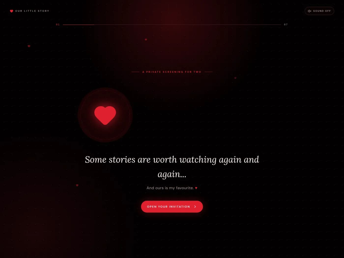 Romantic Movie Night Invite