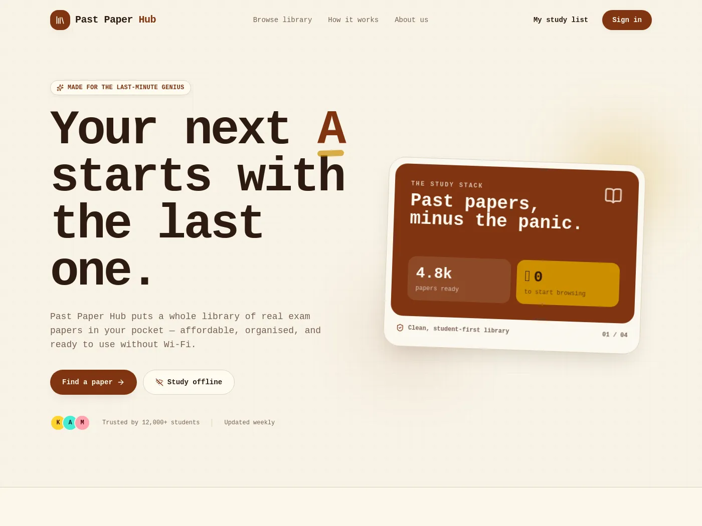 Past Paper Hub