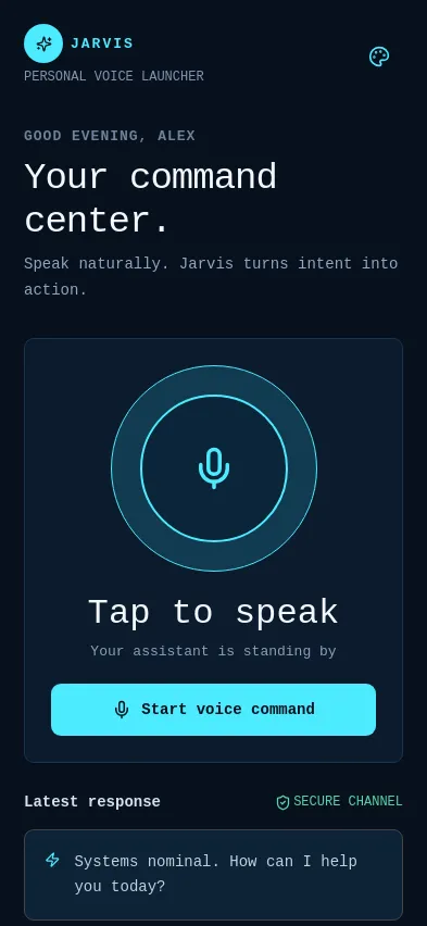 Jarvis Voice Launcher
