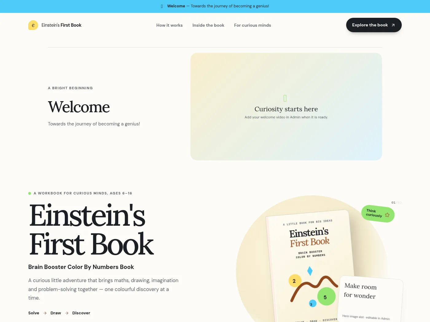 Einstein's First Book Site