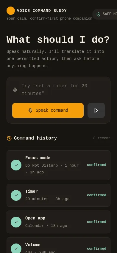 Voice Command Buddy