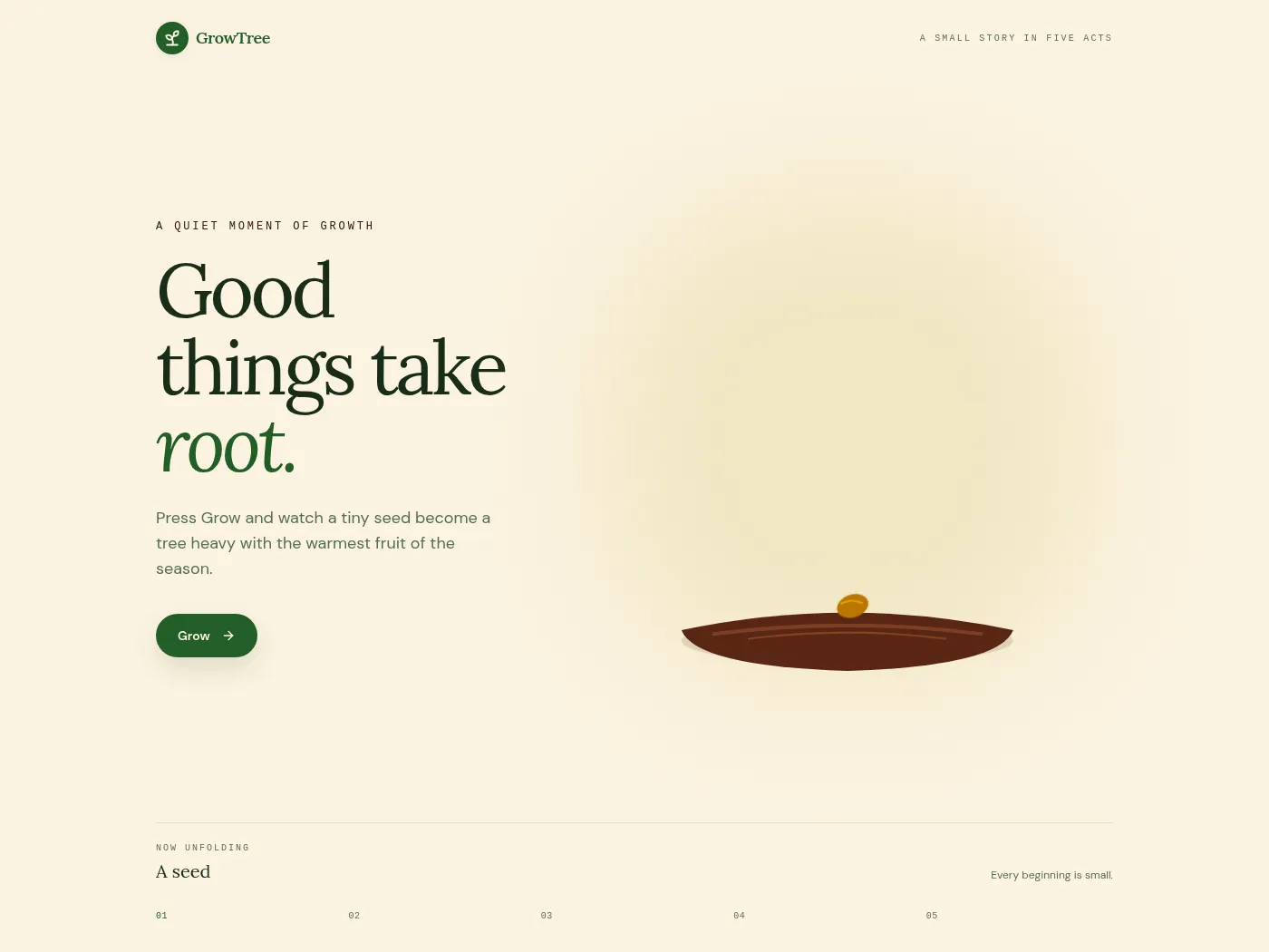 GrowTree Animation Page