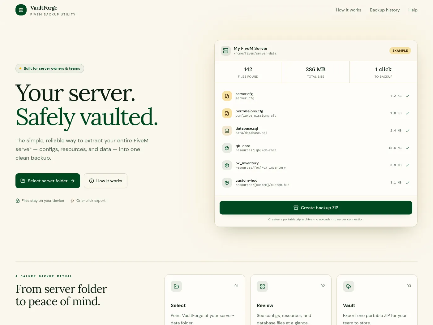 FiveM Server Backup Tool