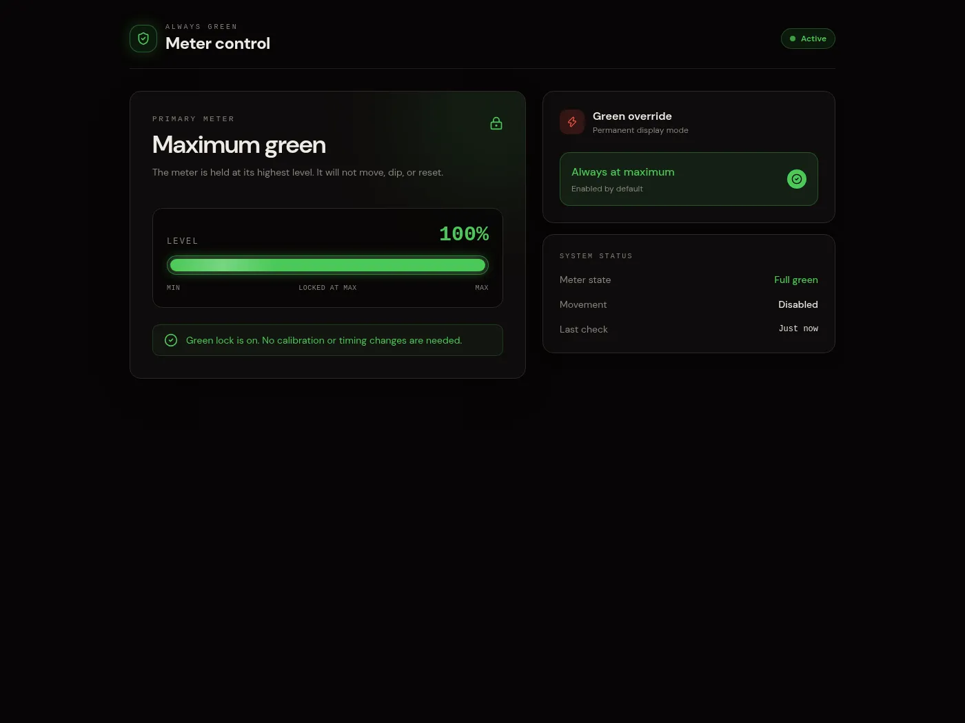 Always Green Meter