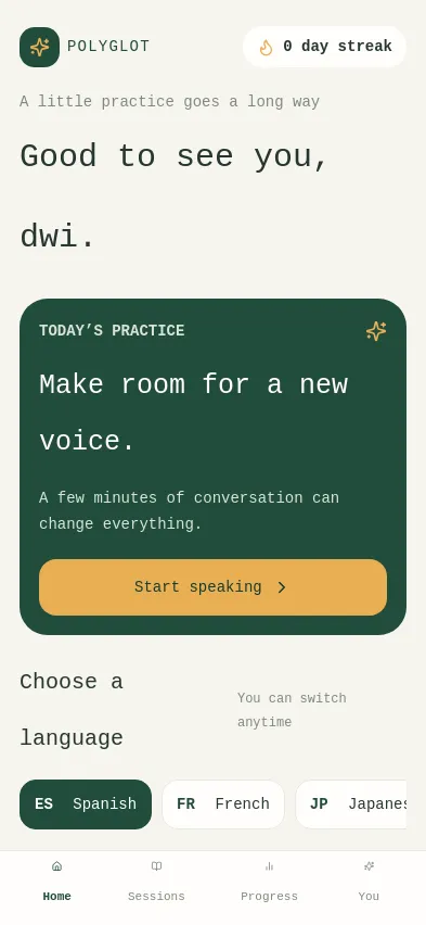 Polyglot Voice Tutor