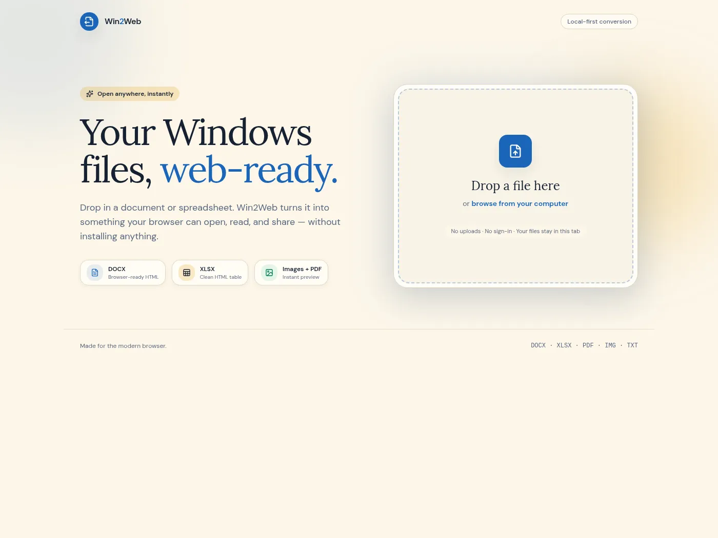 Win2Web Converter
