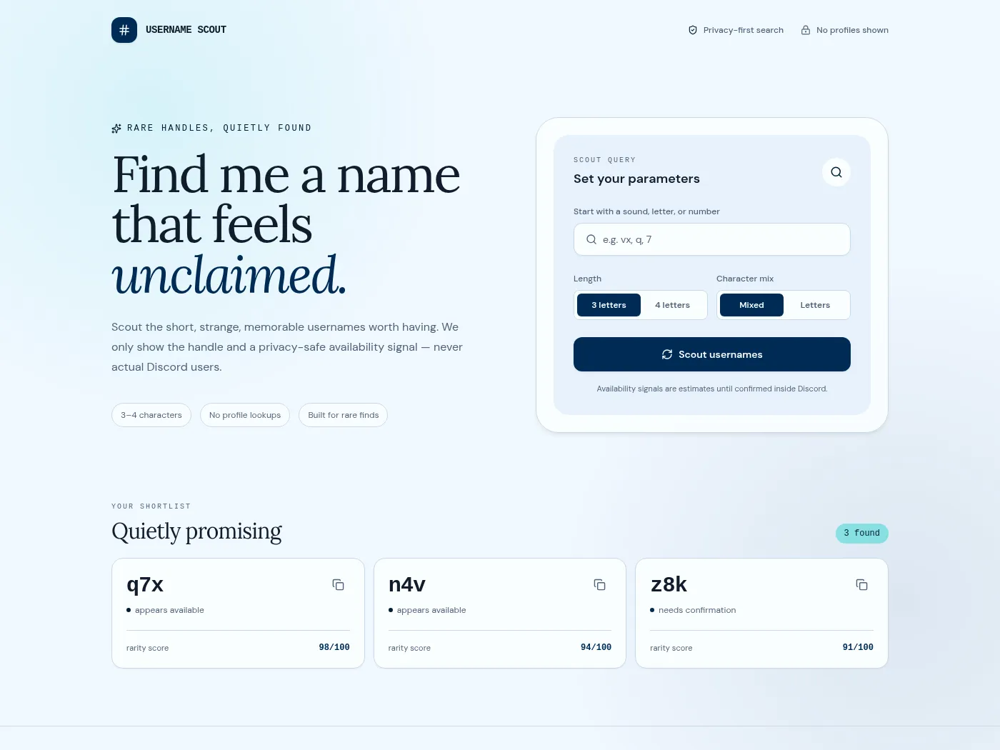 Username Scout