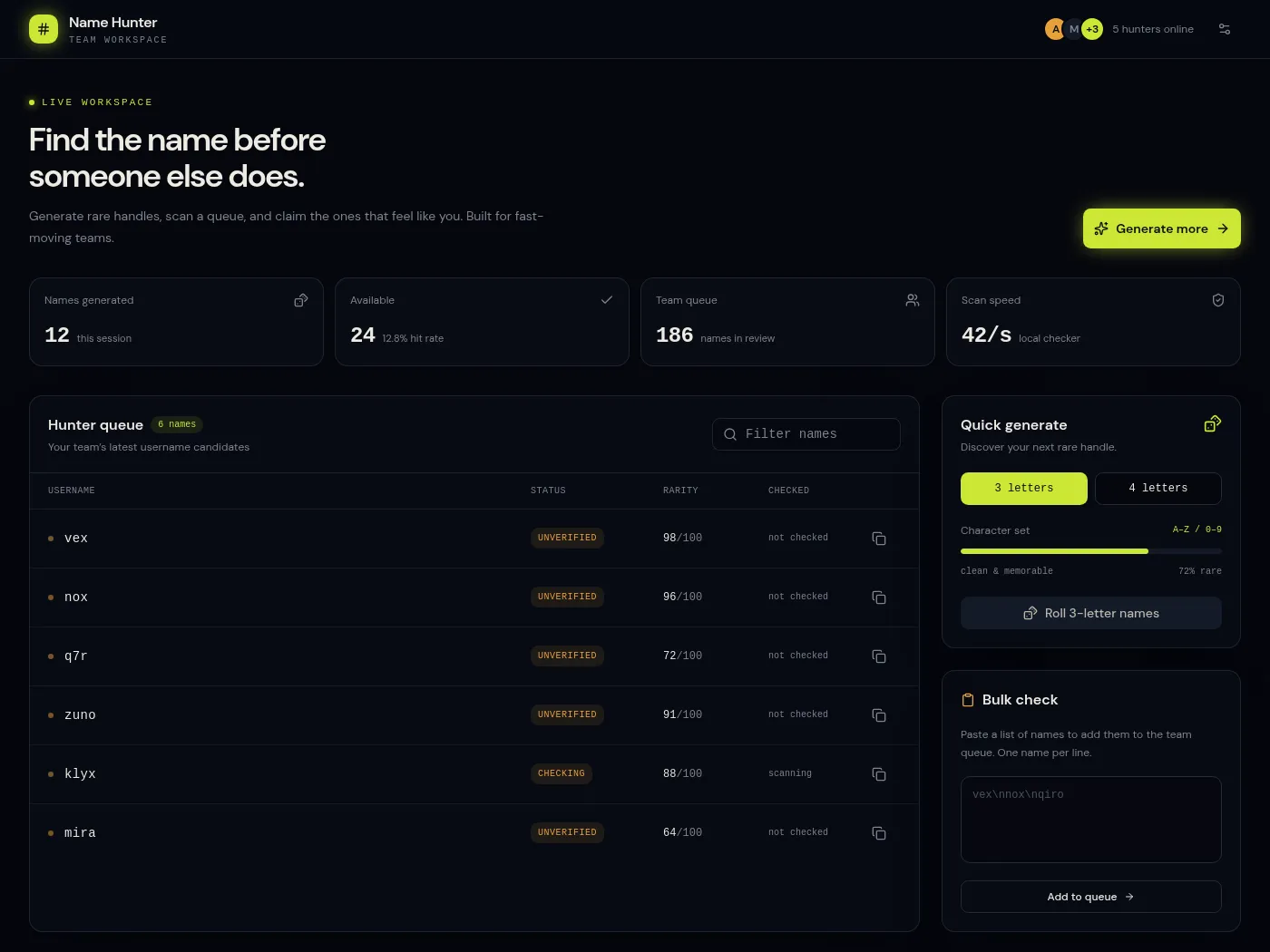 Discord Name Hunter