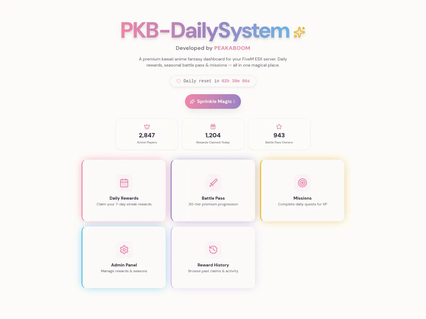 Kawaii BattlePass DailyRewards