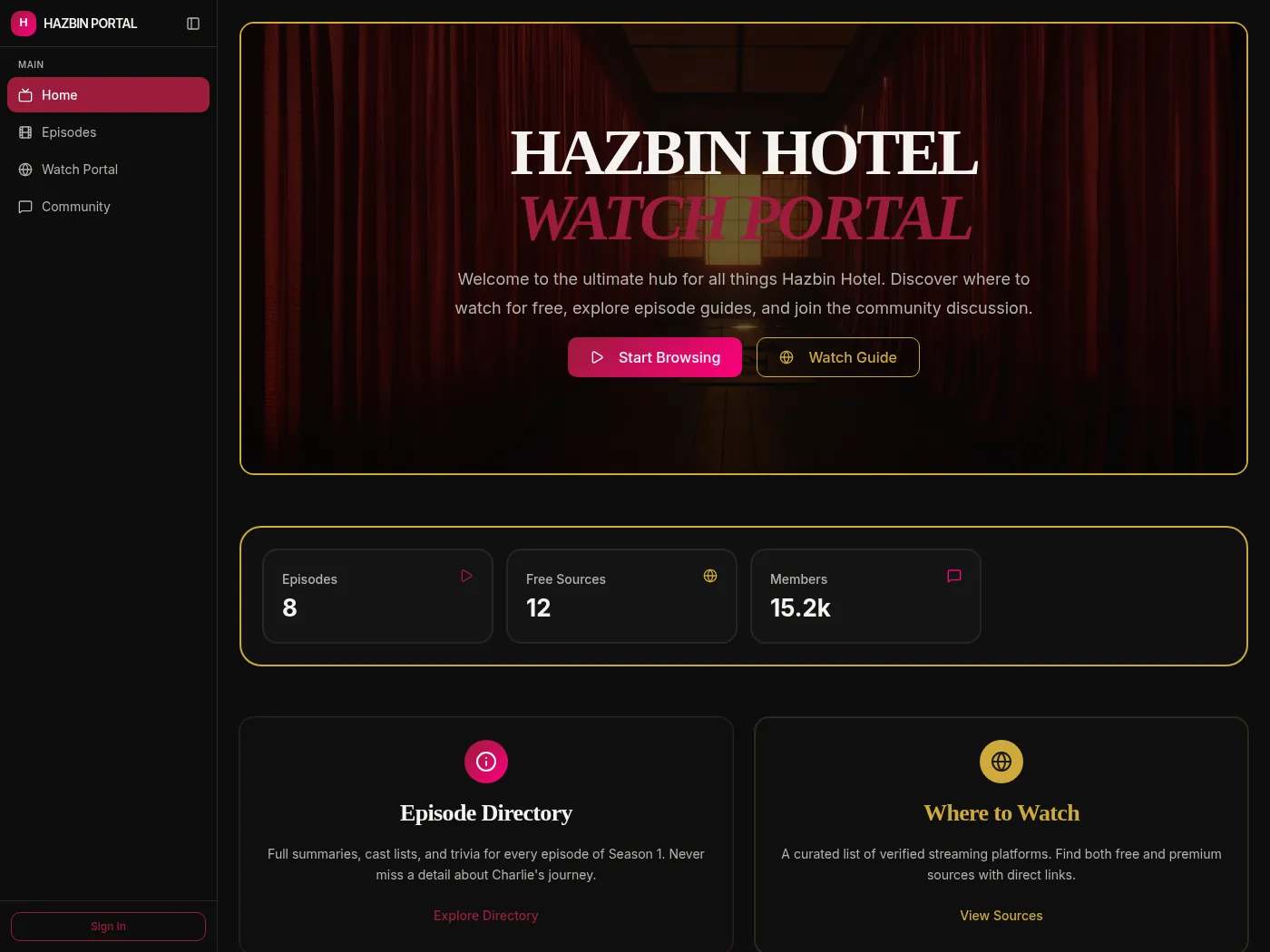 Hazbin Hotel Watch Portal