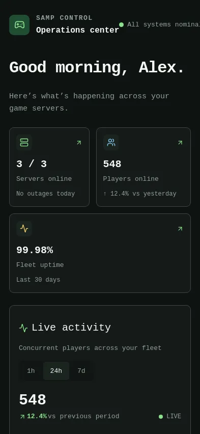 SAMP Server Manager
