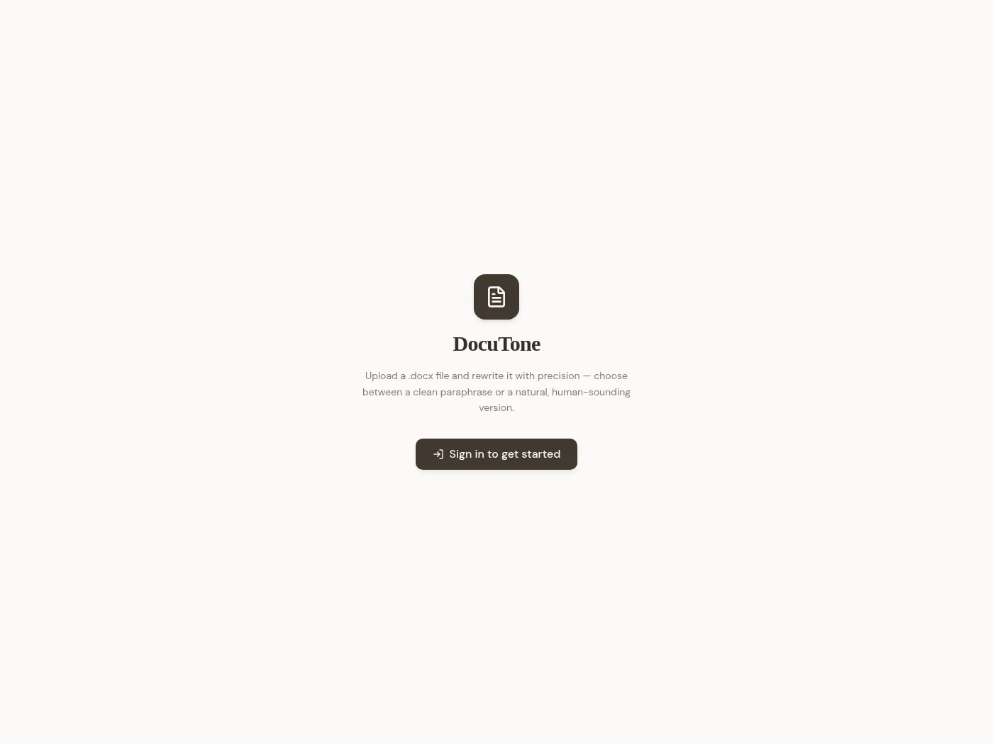 DocuTone Paraphrase Assistant