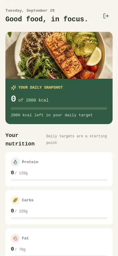 SnapMeal Nutrition Tracker