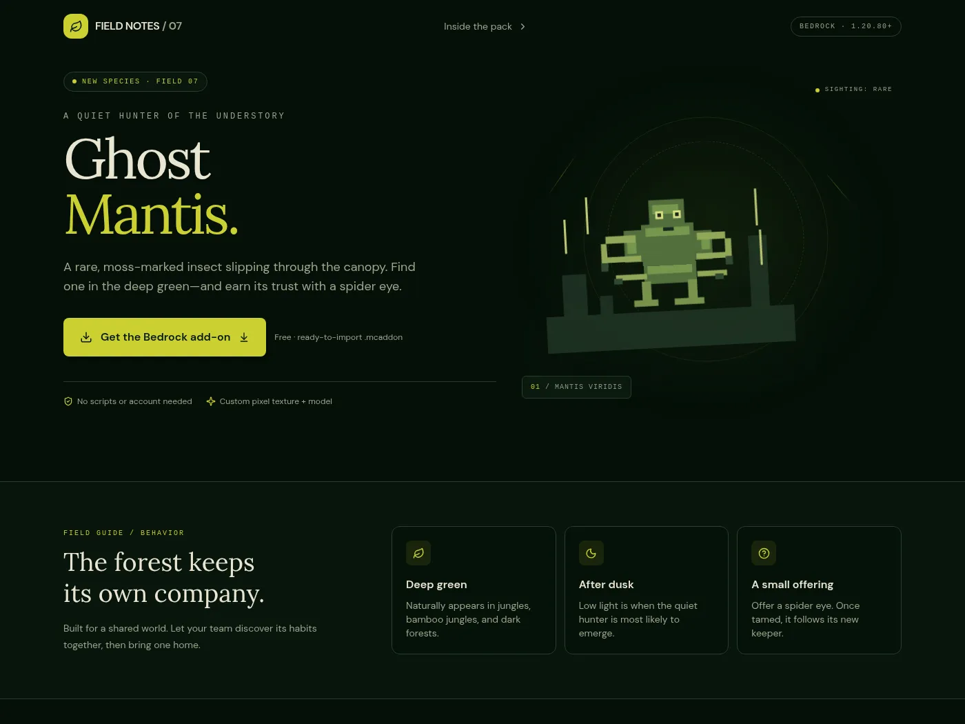 Ghost Mantis Addon