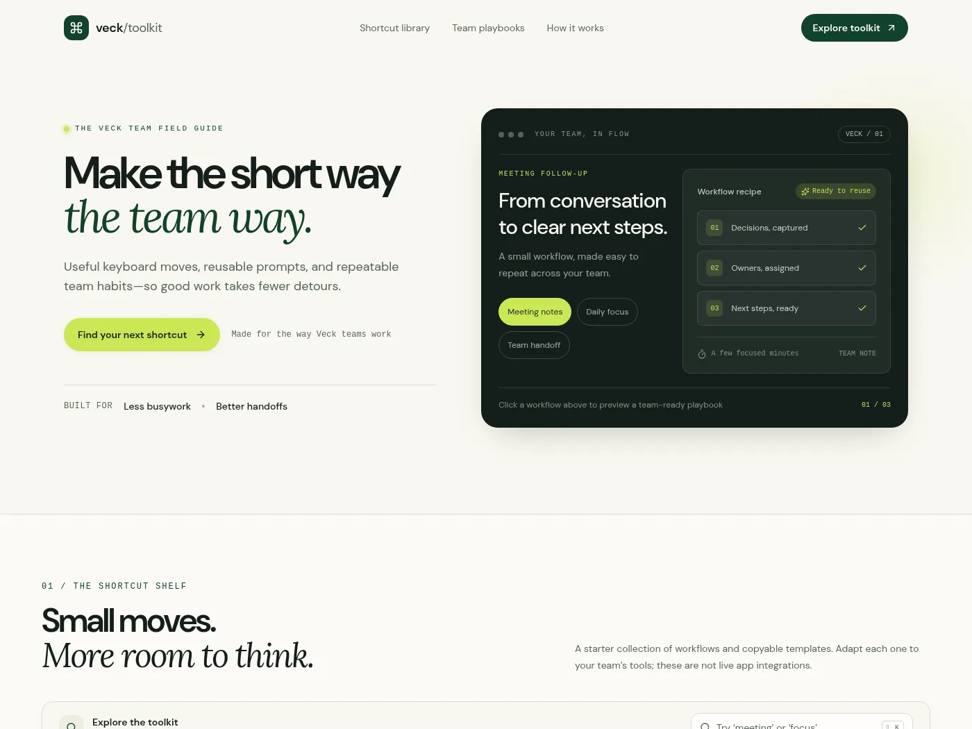 Veck Productivity Toolkit
