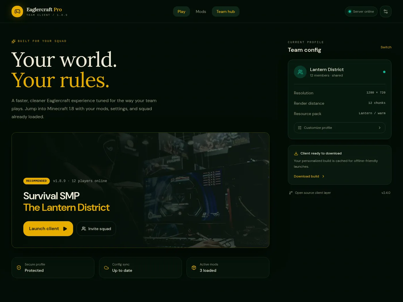 Eaglercraft Web Client Pro