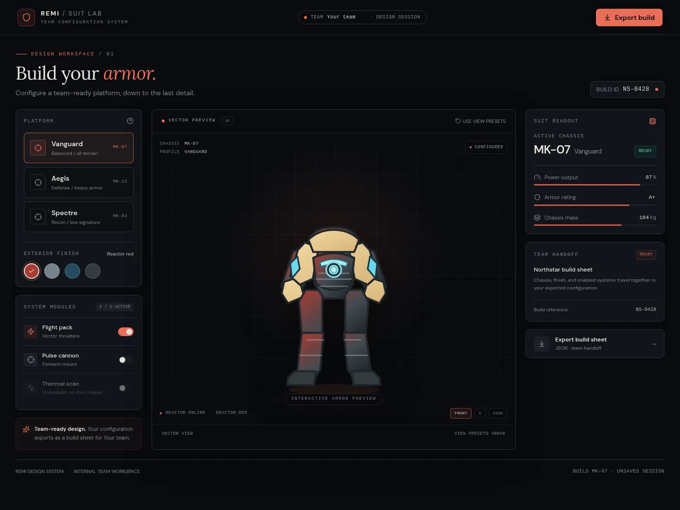 Iron Suit Designer