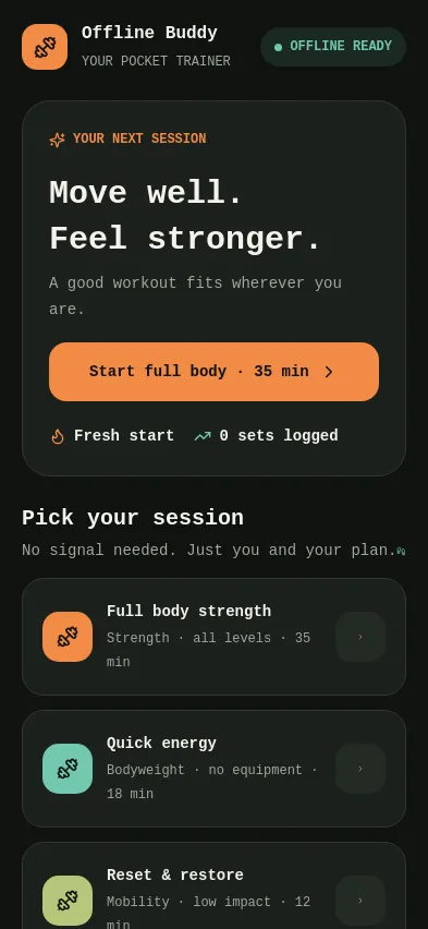 Offline Workout Buddy