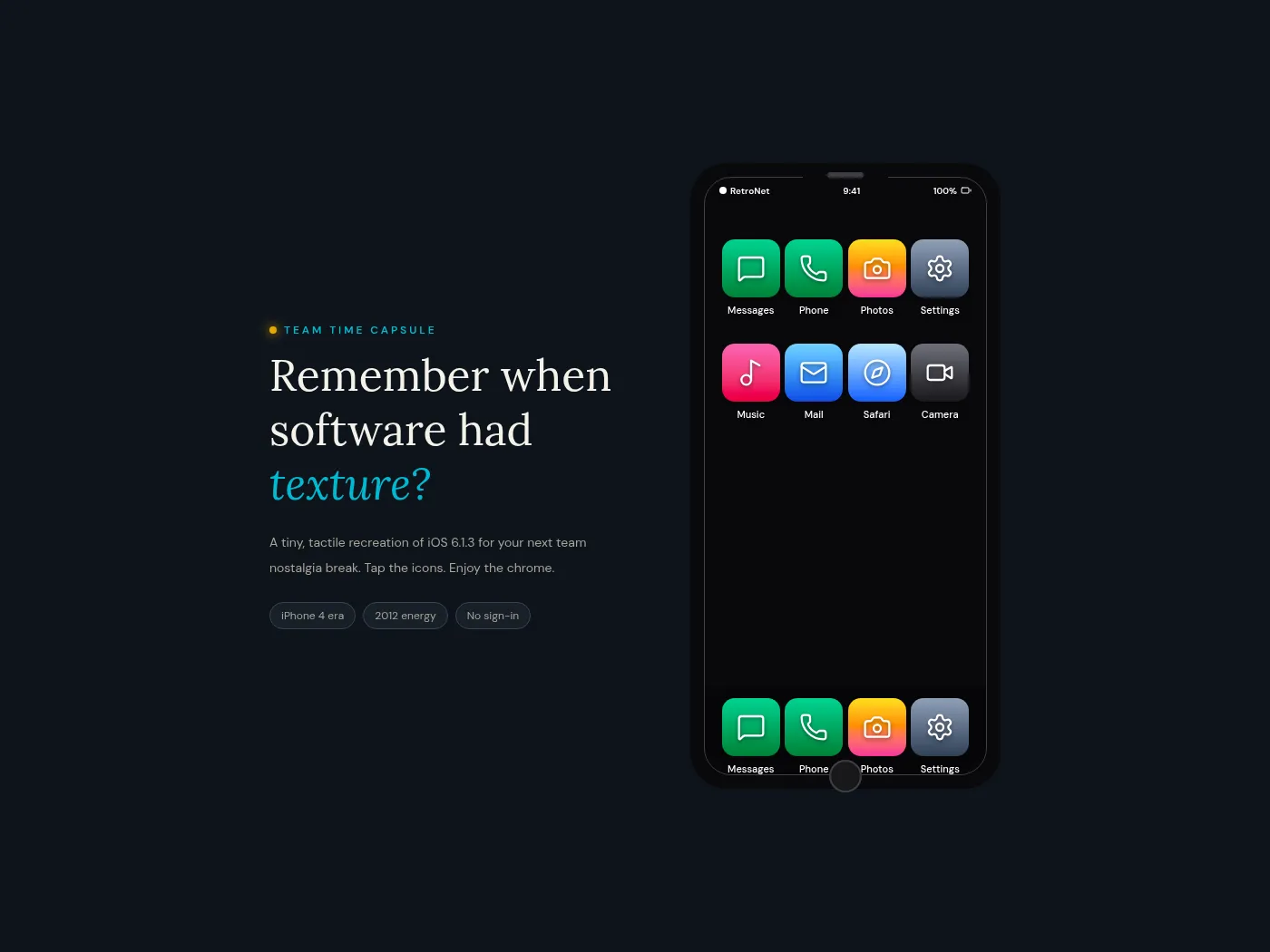 iOS 6 Nostalgia Web App