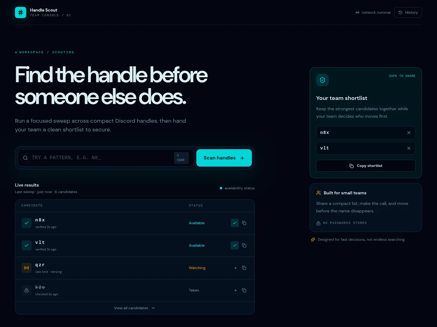 Discord Handle Finder