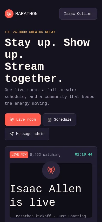 Streamer Marathon Hub