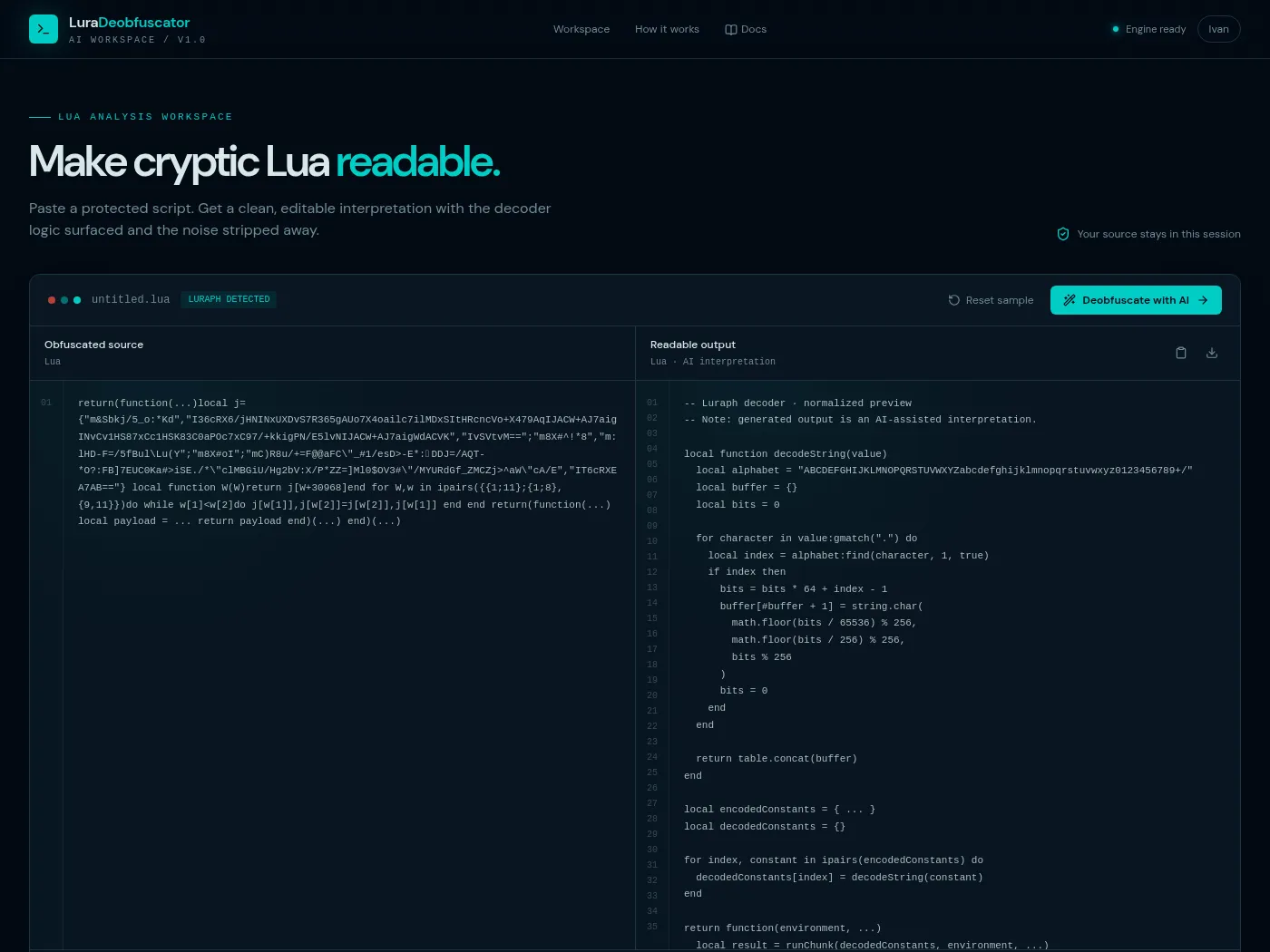LuraDeobfuscator AI