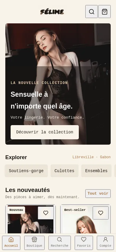 FÉLINE Lingerie Mobile Shop