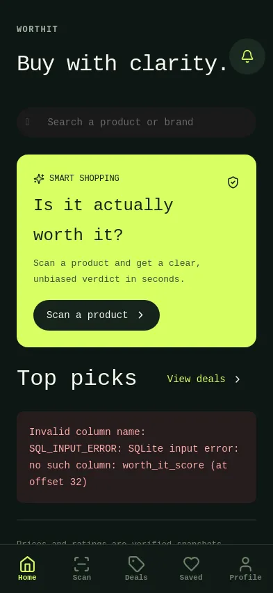 WorthIt Shopping App
