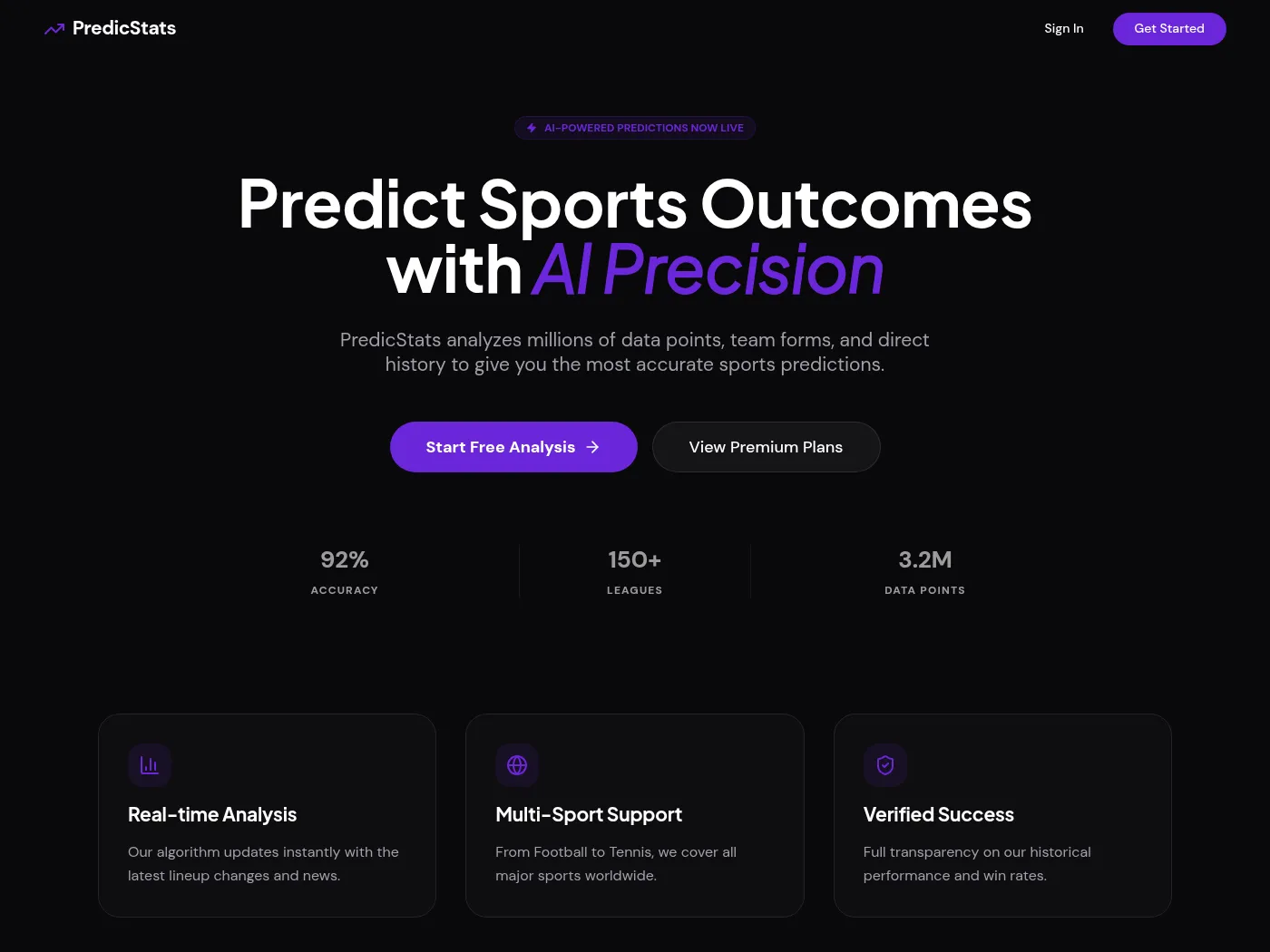 PredicStats Sport Predictor