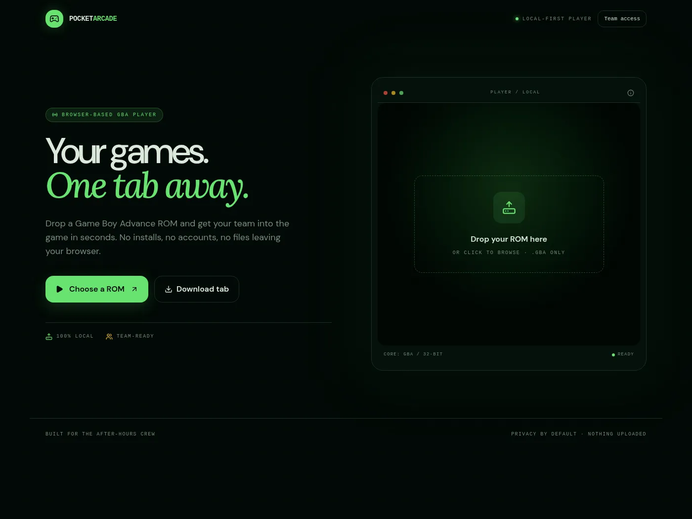 GBA Web Player