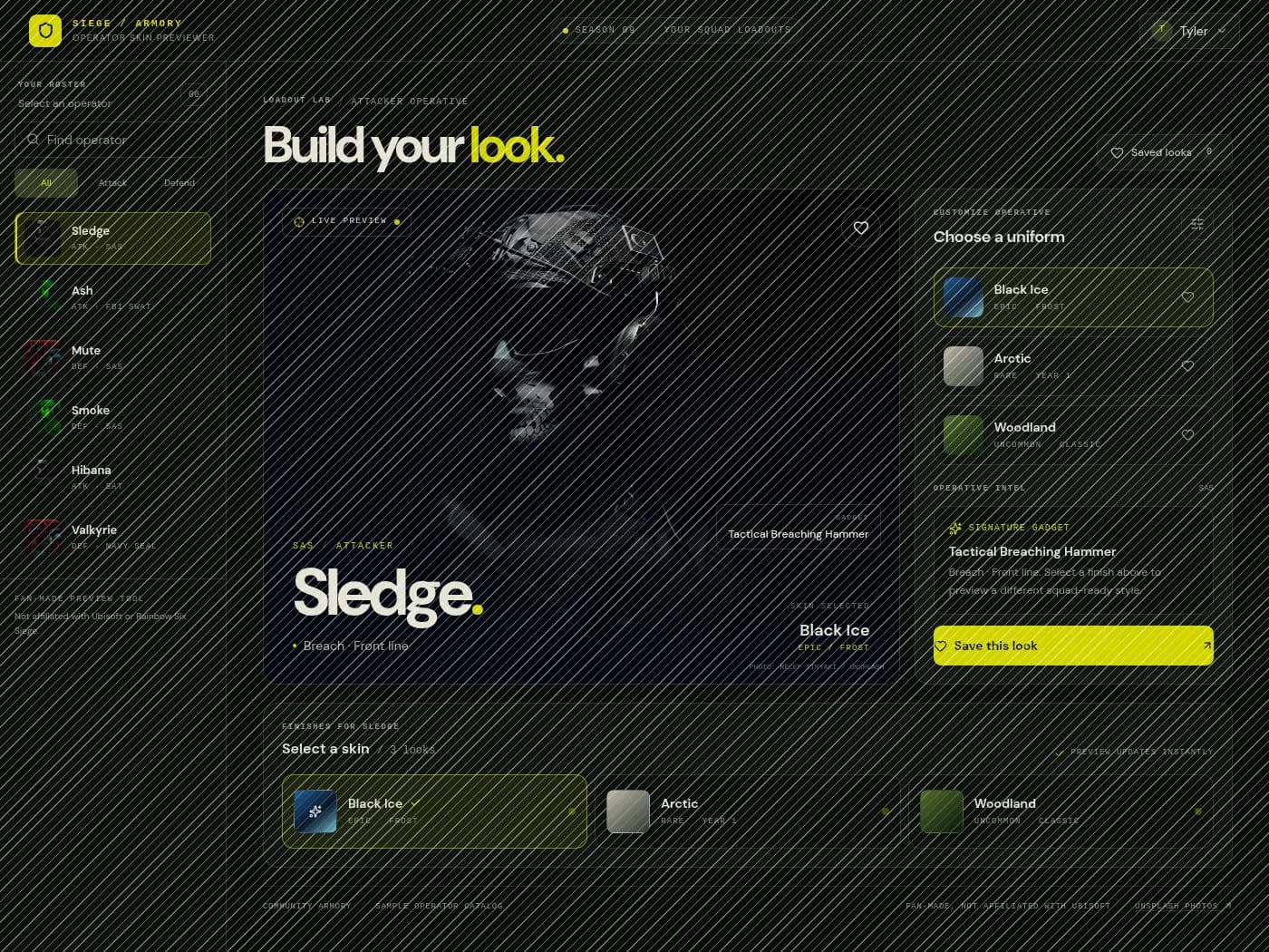 Siege Skin Previewer