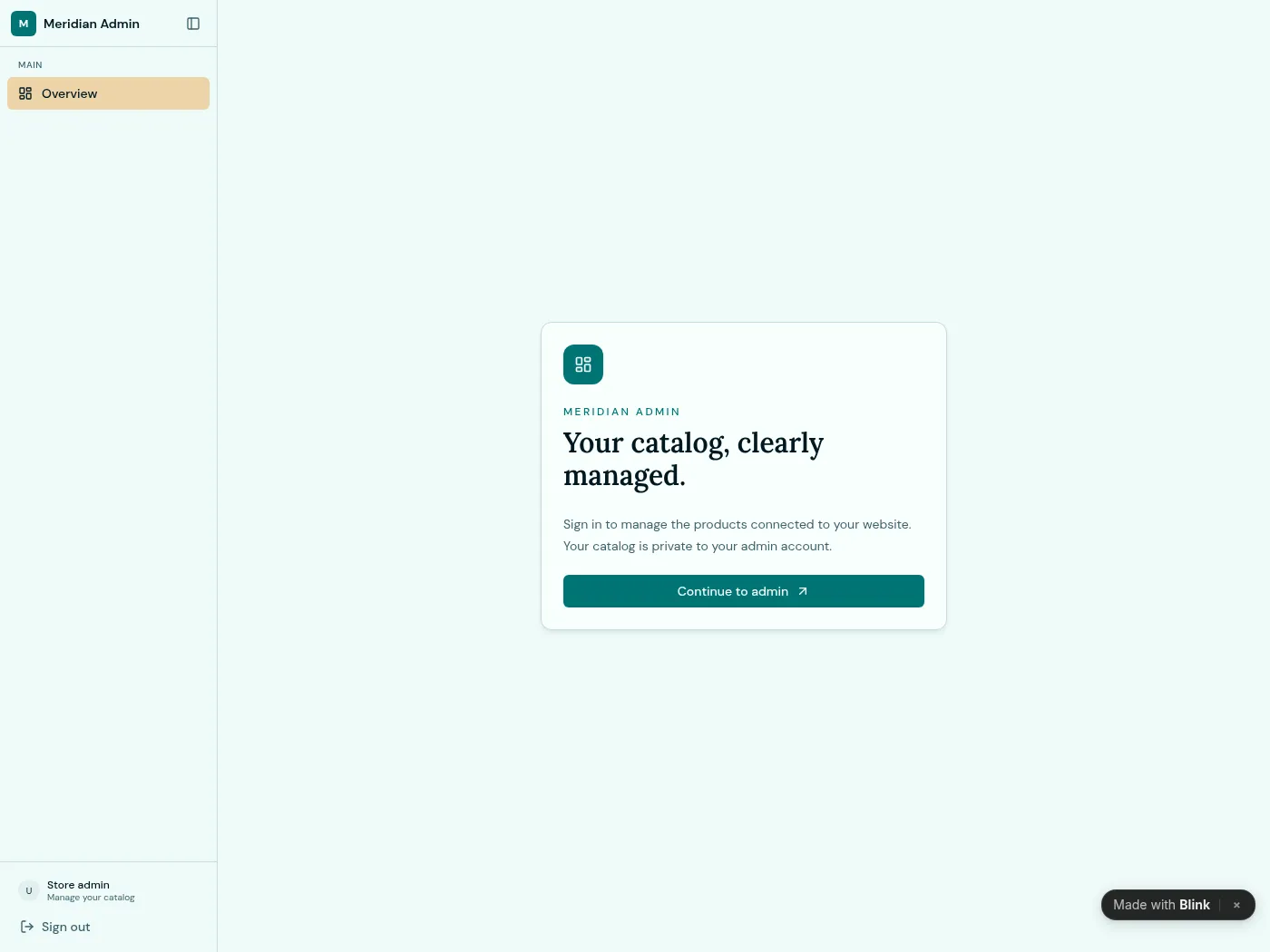 Simple Admin Dashboard