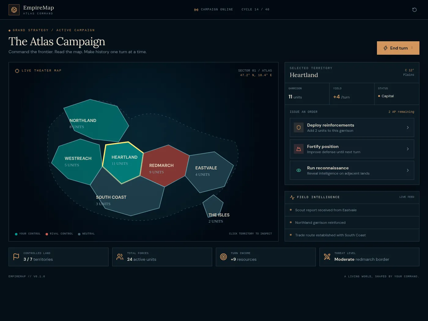 EmpireMap Strategy Game