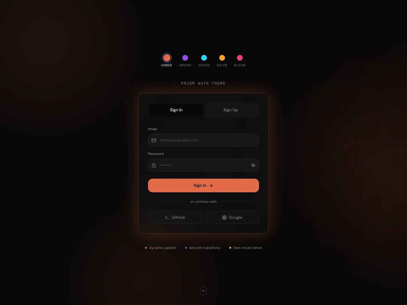 Auth Theme Visualizer