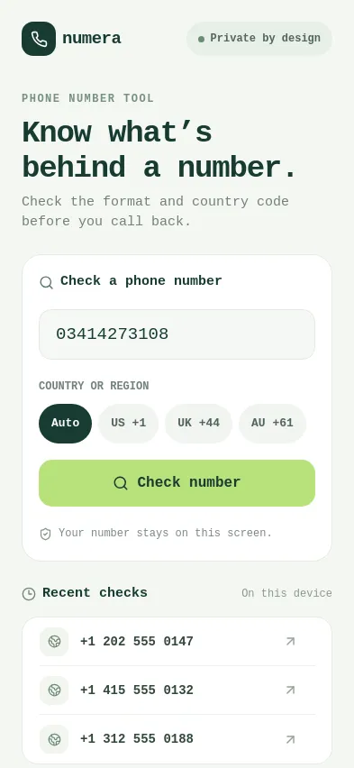 Number Lookup App